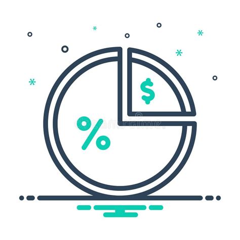 Mix Icon For Ratio Proportion And Percentage Stock Vector