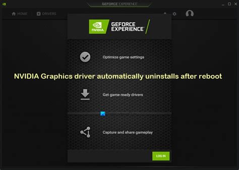 NVIDIA Graphics Driver Automatically Uninstalls After Reboot