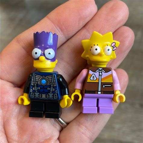 Lego Toys Lego Bart And Lisa Simpson Minifigures The Simpsons