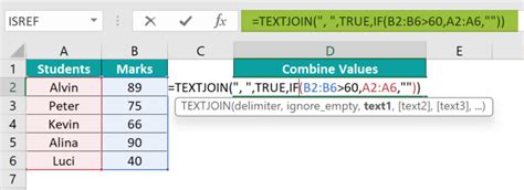 textjoin if excel function examples how to combine