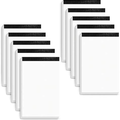 10 Pack Small Notepads Refills Grocery For List White Memo Pads 3x5 In Writing