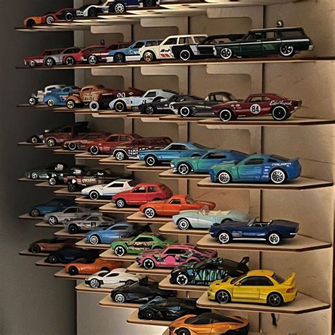 45 Degree Angles Display Cabinet Personalized Diecast Toy Car Displays
