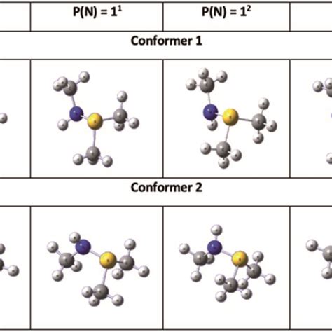 Illustration Of The Conformers And Isomers Of The Neutral And Single