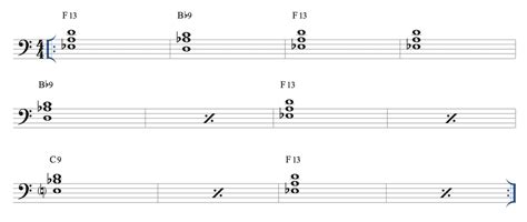 Rootless Piano Voicings For F Blues 2 Jazz Night School