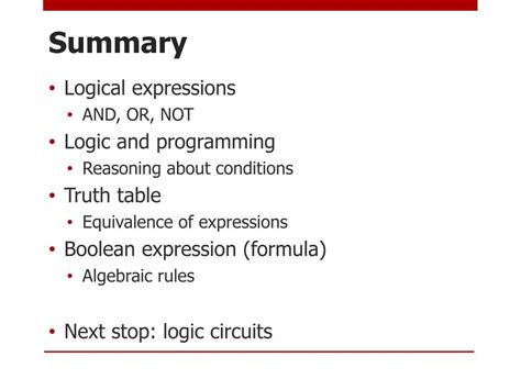 Ppt Programming For Gcse Topic 33 Boolean Logic And Truth Tables Powerpoint Presentation