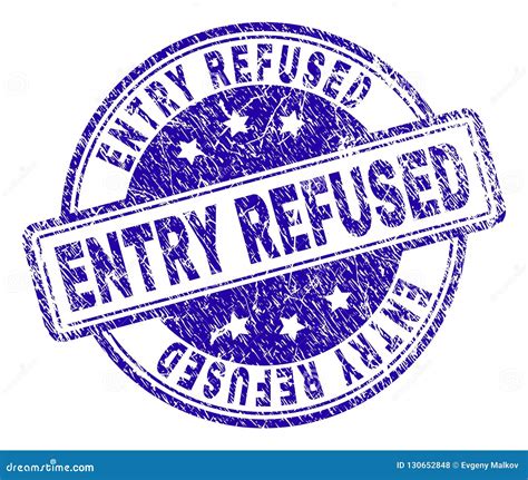 Grunge Textured Entry Refused Stamp Seal Stock Vector Illustration Of