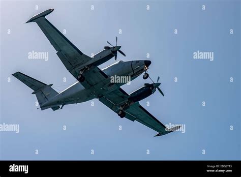 Large Propeller Driven Transport Aircraft At Air Show Large Propeller