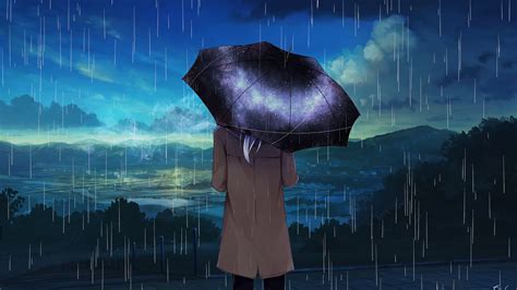 Anime Rain Girl Live Wallpaper Live Wallpaper