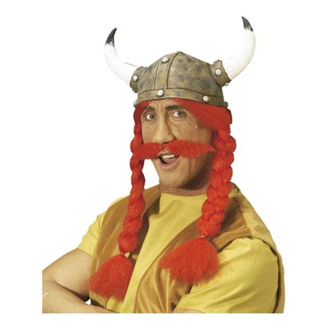 Gaulix Hjelm Med Hår Og Bart Partyking