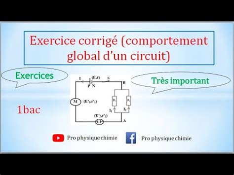 Exercice corrigé comportement global d un circuit électrique 1bac