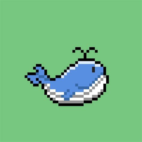 Baleine Avec Un Style Pixel Art Vecteur Premium