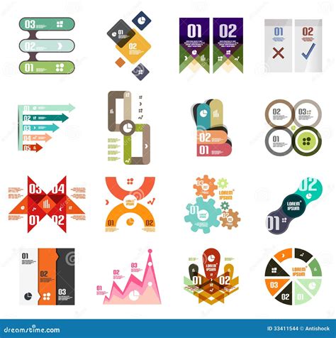 Set Of Modern Infographic Design Templates Stock Vector Illustration