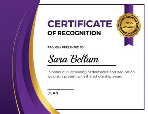 Certificate Of Recognition Design Creative Certificate Of Appreciation