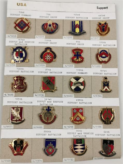 U S Army Unit Crest Collection 20 X Support Units 120 00
