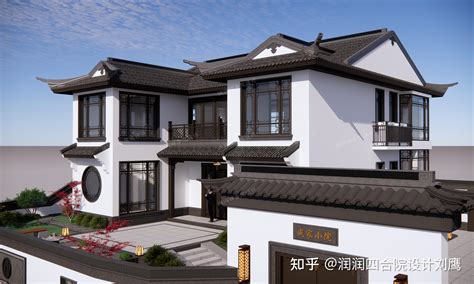 润润四合院设计：农村新中式合院别墅145×145，现代人向往的慢生活 知乎