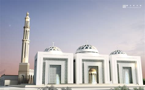 Khalifa Mosque On Behance Mosque Mosque Architecture Beautiful Mosques