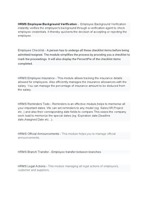 Hrms Modules Pdf Business Computing