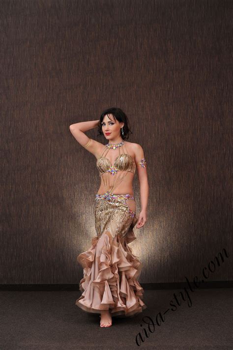 Gold Belly Dancer Costume Aida Style