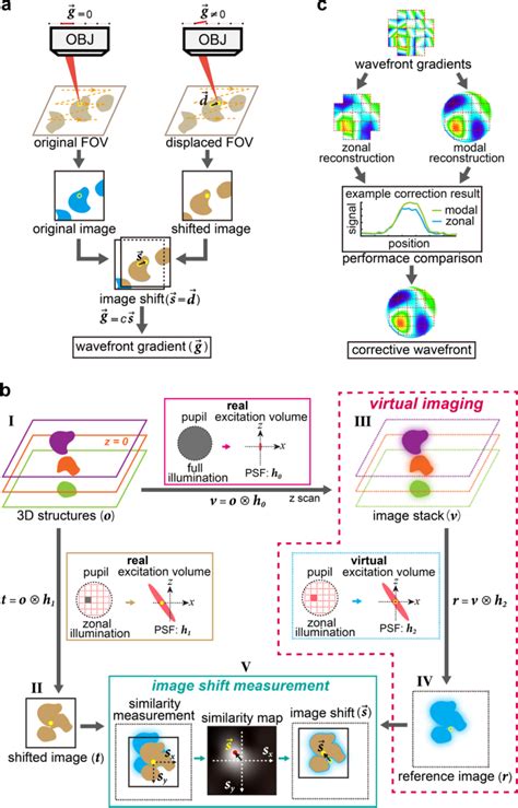 Adaptive Optical Microscopy Via Virtual Imaging Assisted Wavefront Sensing For High Resolution