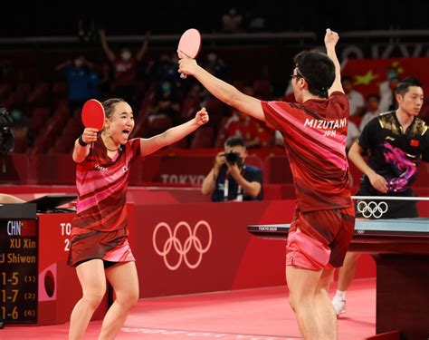 TABLE TENNIS Jun Mizutani Mima Ito Capture Japans First Ever Gold In The Sport JAPAN Forward