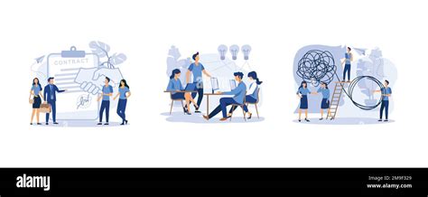 Conclusion Of A Contract Business Meeting And Brainstorming Business Problem Solving Concept