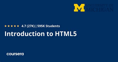 Introduction To HTML Coursera