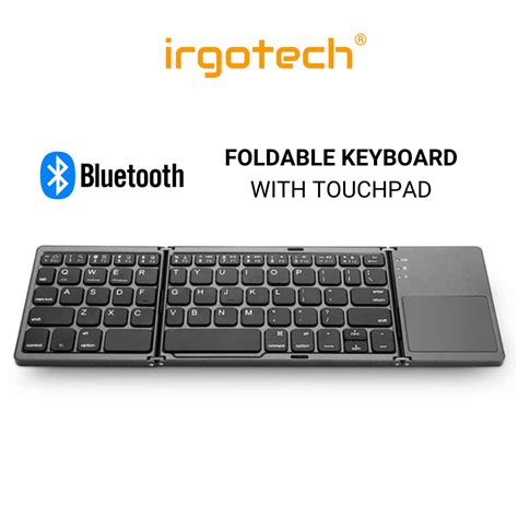 Foldable Bluetooth Keyboard Qwerty Touchpad Usb Charging Wireless Phon Irgotech