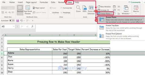 How To Make A Row Header In Excel Easy Ways Exceldemy