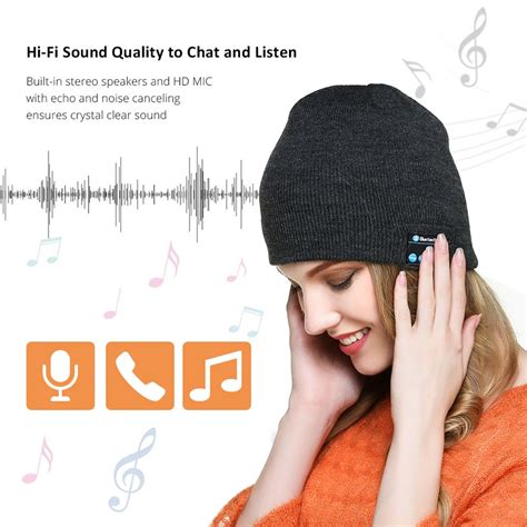 Bluetooth наушники зимняя шапка теплая шапочка музыкальная шапка с ...