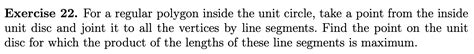Solved Exercise For A Regular Polygon Inside The Unit Chegg