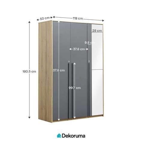 Promo Dekoruma Nobu Lemari Pakaian Kayu 3 Pintu Lemari Baju