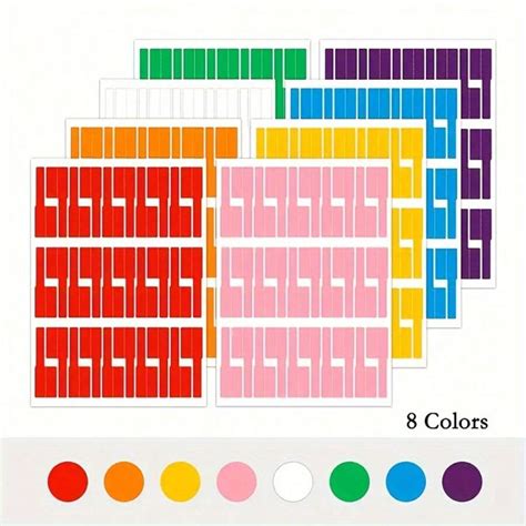 240pcs Cable Labels 8 Colors Writable Waterproof Wire Labels