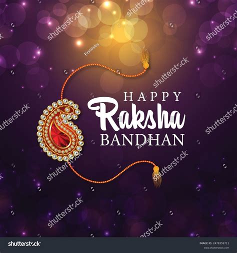 Happy Rakhsha Bandhan Indian Traditional Festival Stock Vector Royalty