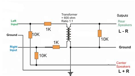 Simple Surround Sound Decoder Circuit Homemade Circuit Projects