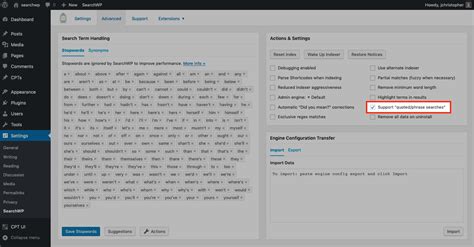 Quoted Phrase Sentence Search Support SearchWP