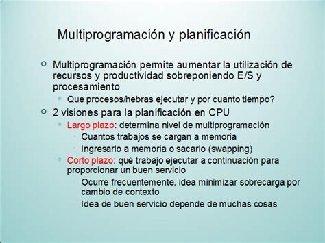 planificación de procesos