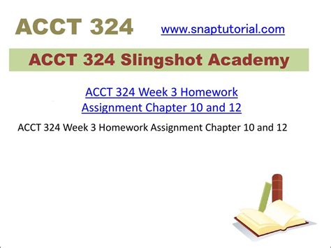 Acct 324 Slingshot Academy Ppt Download