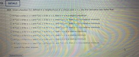solved 13 details fdt given a function f x defined in a