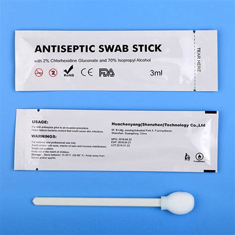 Chlorhexidine Sterile Swab Antiseptic Disinfectant Ch