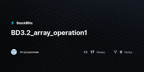 Bd32arrayoperation1 Stackblitz