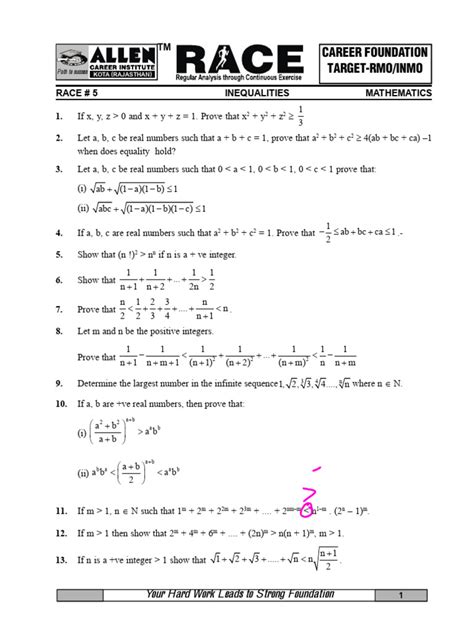 Inequalities 5 Pdf Numbers Mathematical Notation
