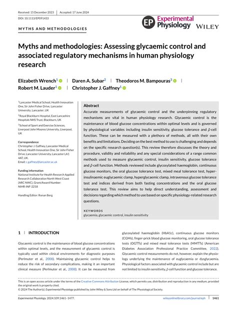 Pdf Myths And Methodologies Assessing Glycaemic Control And