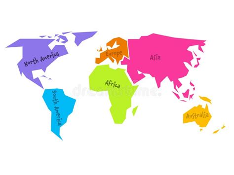 Carte Du Monde Simplifiee Vectoriels Et Illustrations Libres De Droits