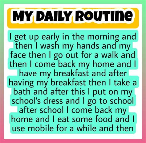 My Daily Routine Paragraph In English 100 150 200 250 Words Artofit