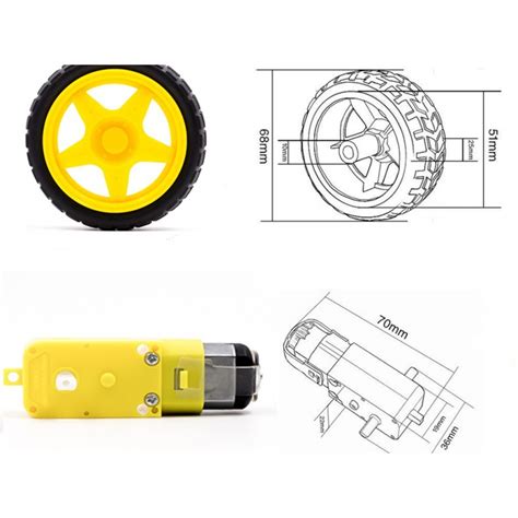 4wd Round 2 Layer Smart Car Chassis Kit Unassambled