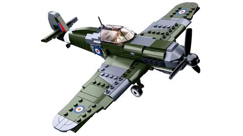 Klocki Wojsko Samolot Myśliwiec Brytyjski Supermarine SPITFIRE 290el