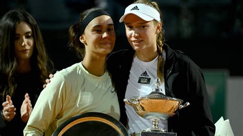 Italian Open Womens Tennis Final Elena Rybakina Trophy Presentation