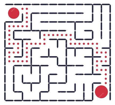 premium vector maze the game path is a labyrinth square maze a simple