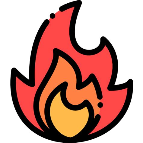 Fire Detailed Rounded Lineal Color Icon
