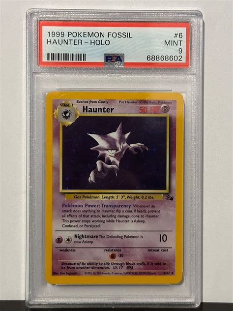 Pokemon Graded Card Haunter PSA Etsy